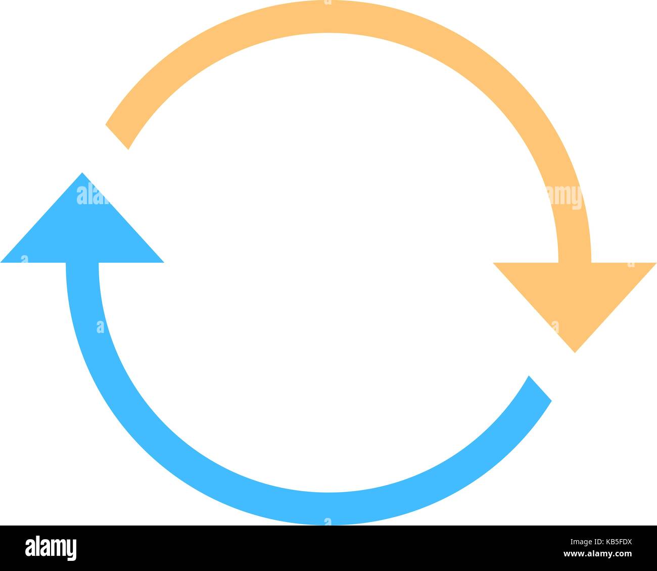 Colored arrows reload, refresh, rotation, loop, repetition, reset etc signs created in flat ...