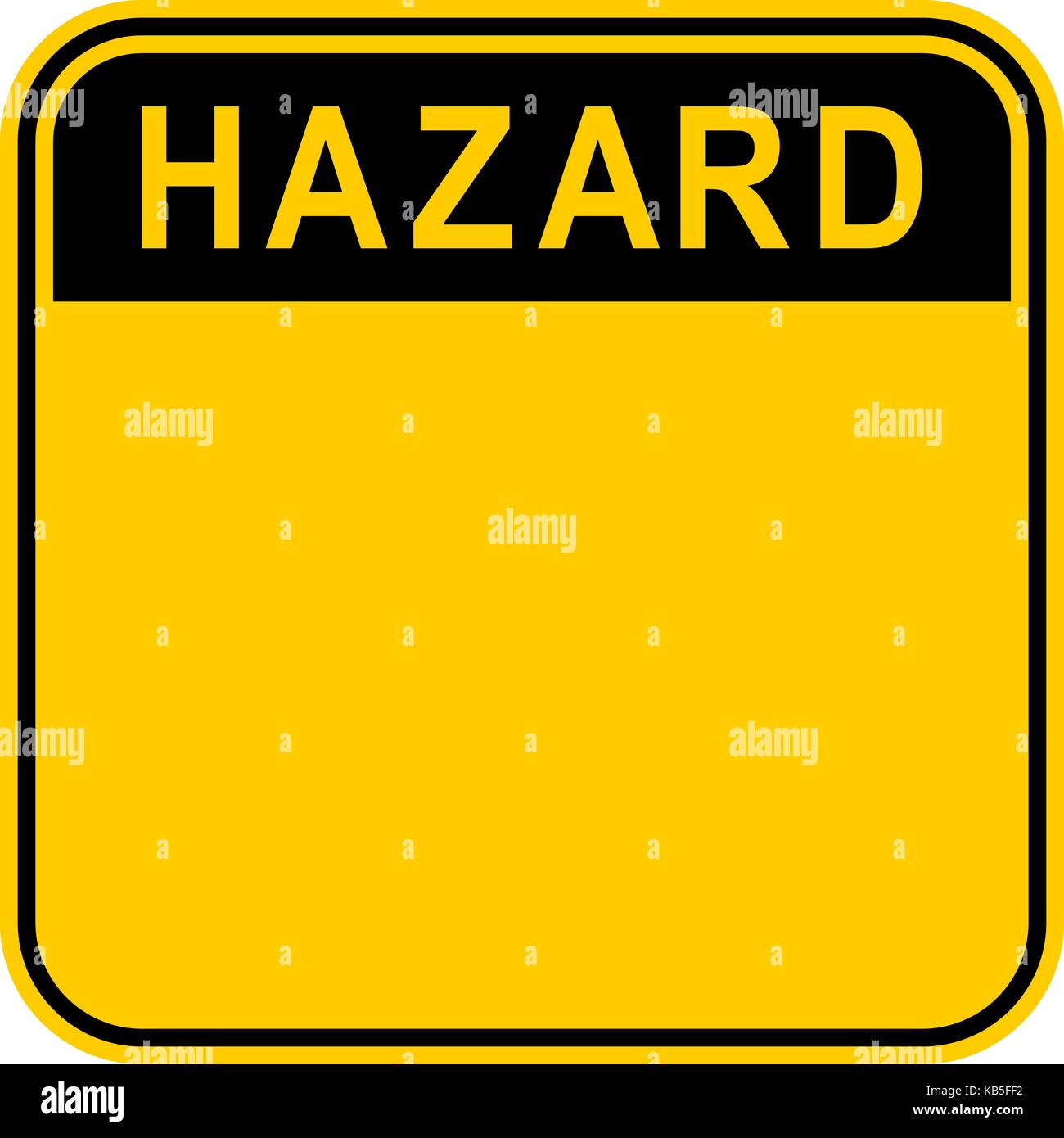 Use it in all your designs. Empty safety sign board with word Hazard ...