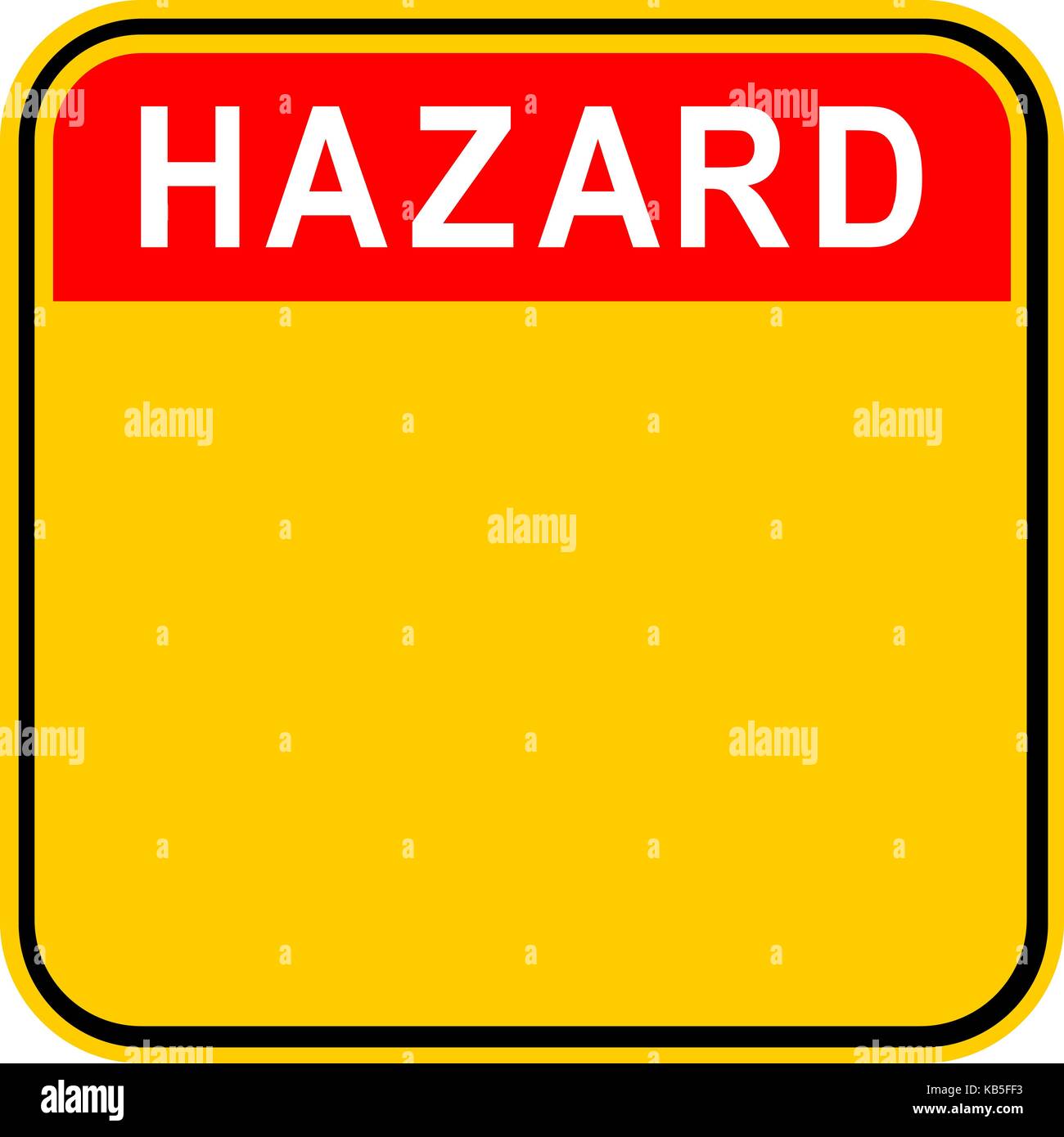 Caution hazard board Stock Vector Images - Alamy