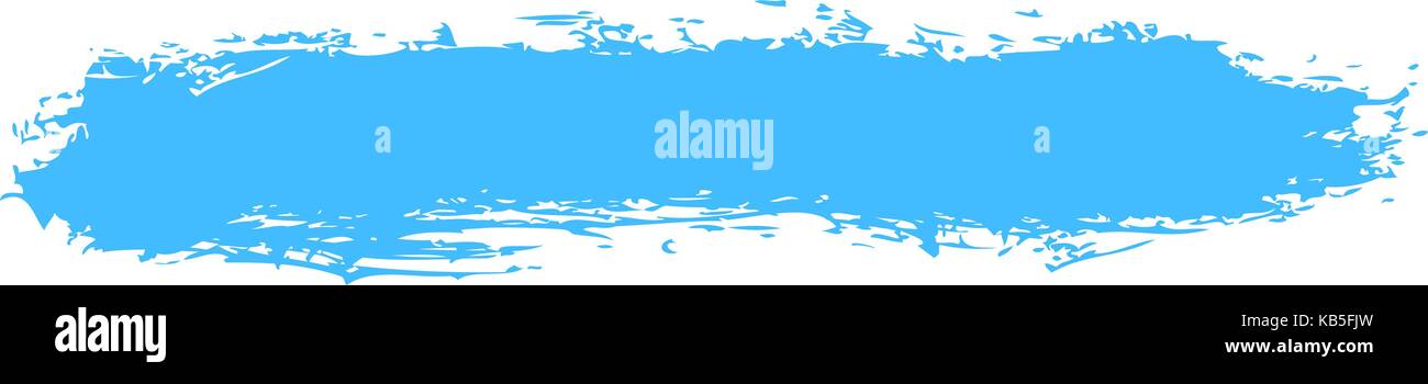 Blue paint brushstroke ink sketch drawing created in handmade technique ...