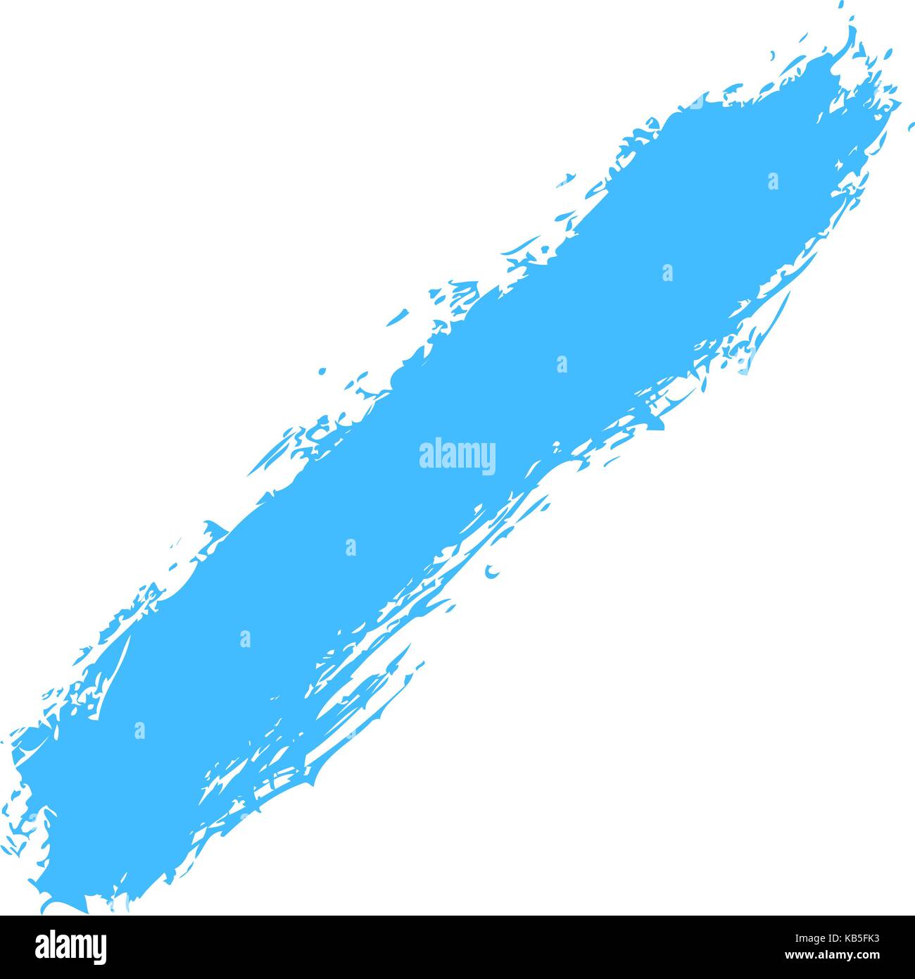 Blue paint brushstroke ink sketch drawing created in handmade technique ...