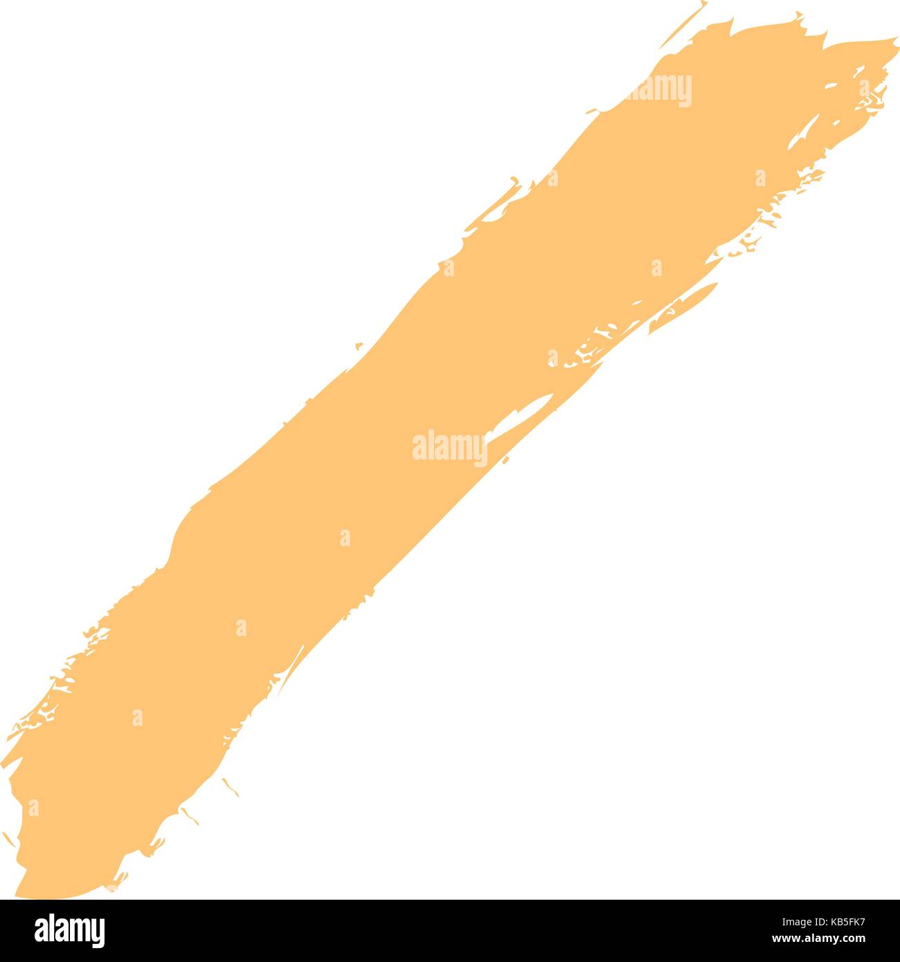 Yellow paint brush stroke ink sketch drawing created in handmade ...