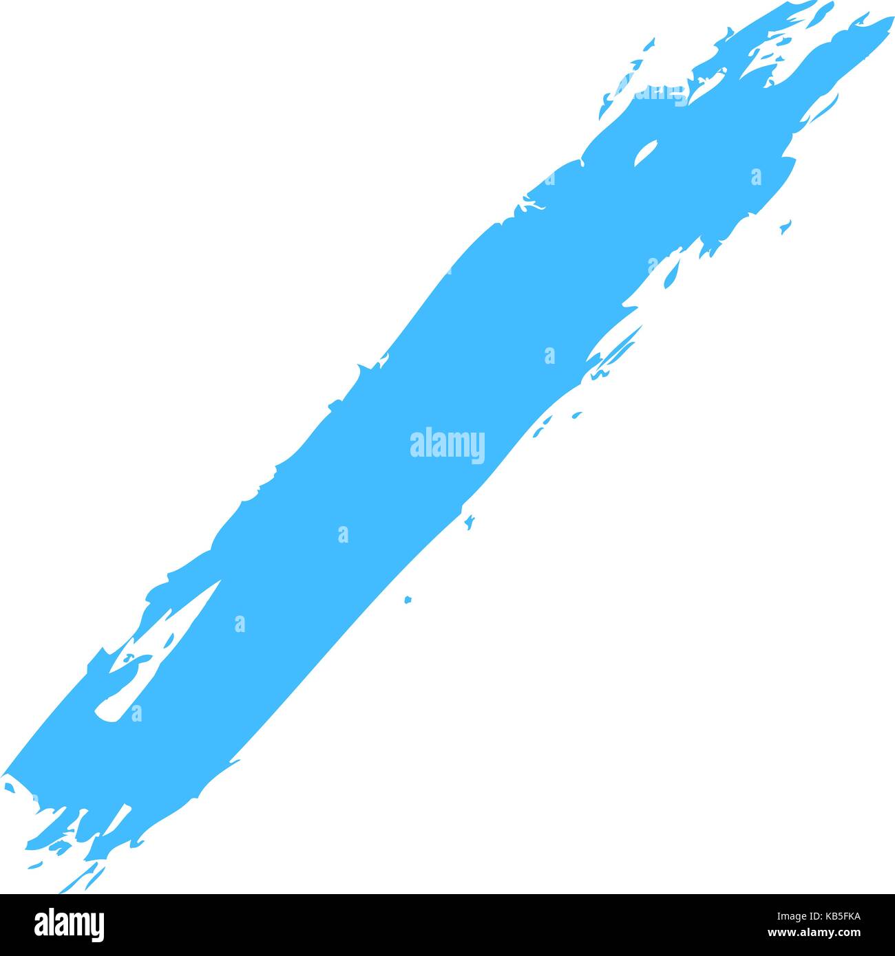 Blue paint brushstroke ink sketch drawing created in handmade technique ...