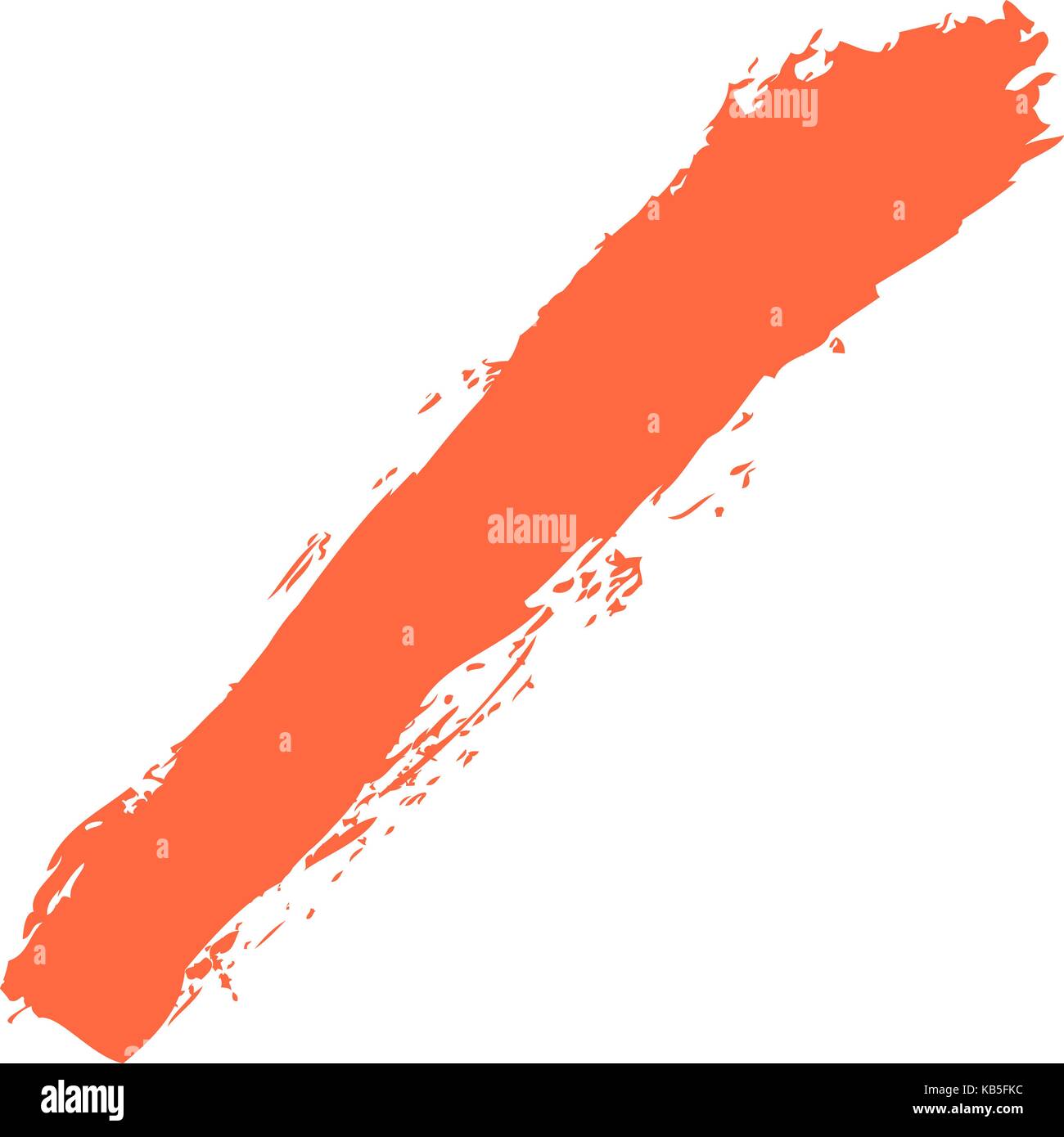 Red paint brushstroke ink sketch drawing created in handmade technique ...