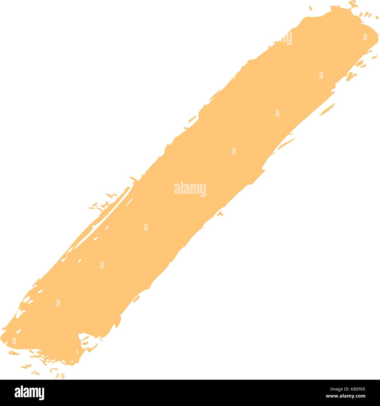Yellow paint brush stroke ink sketch drawing created in handmade ...