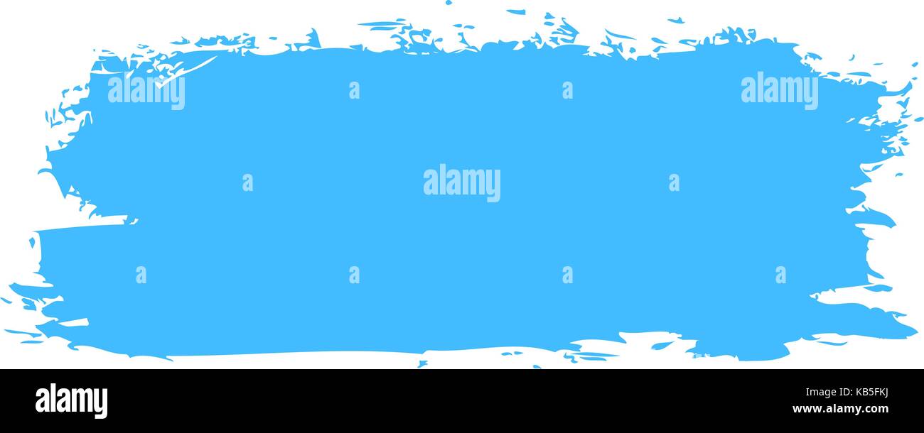 Blue paint brushstroke ink sketch drawing created in handmade technique ...