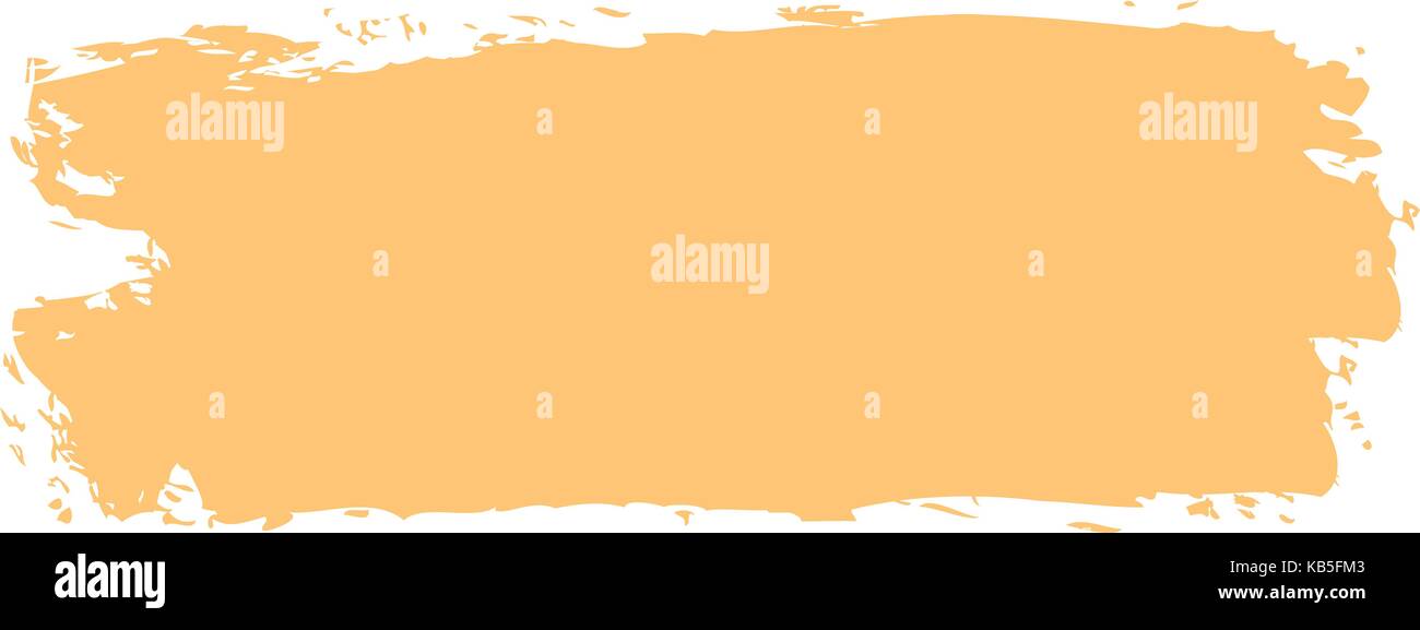 Yellow paint brush stroke ink sketch drawing created in handmade ...