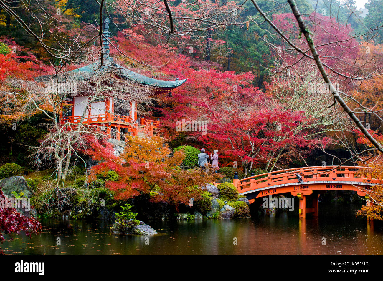 Iconic view of Daigoji Temple in autumn. Kyoto, Japan. A World Heritage ...