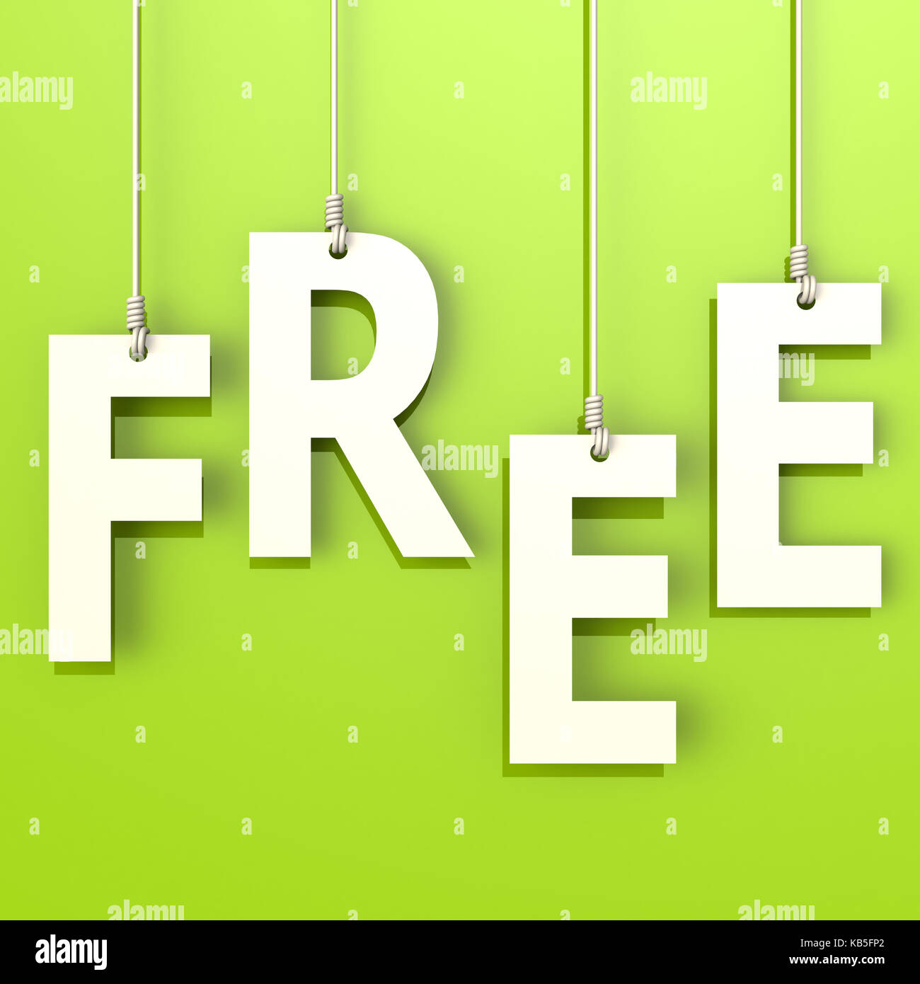 Free word in green background Stock Photo - Alamy