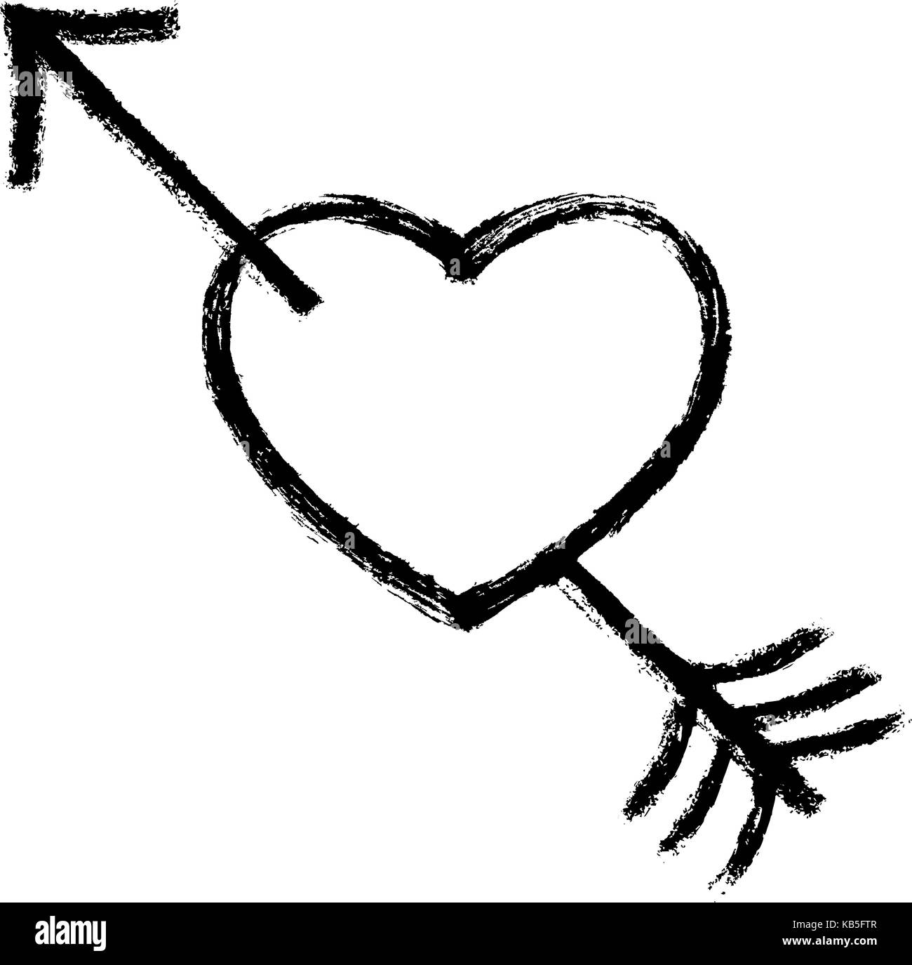 Arrow heart icon in Black and White Stock Photos & Images - Alamy