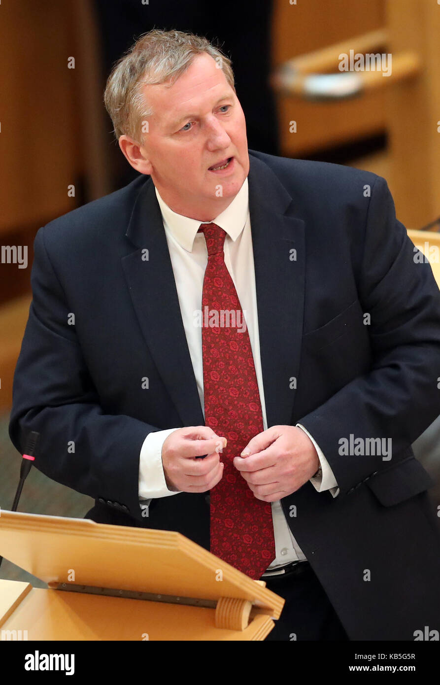 Scottish Labour party interim leader Alex Rowley during First Minister ...