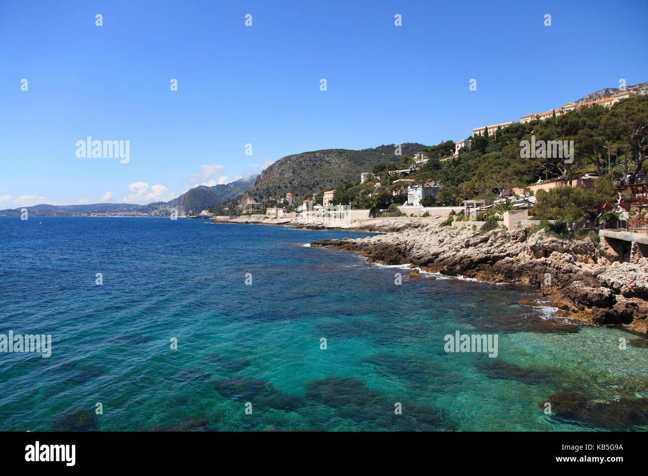 Cap d'Ail, Cote d'Azur, French Riviera, Provence, France, Mediterranean ...