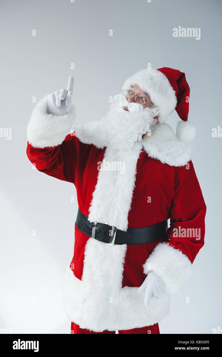 santa claus pointing with finger Stock Photo - Alamy