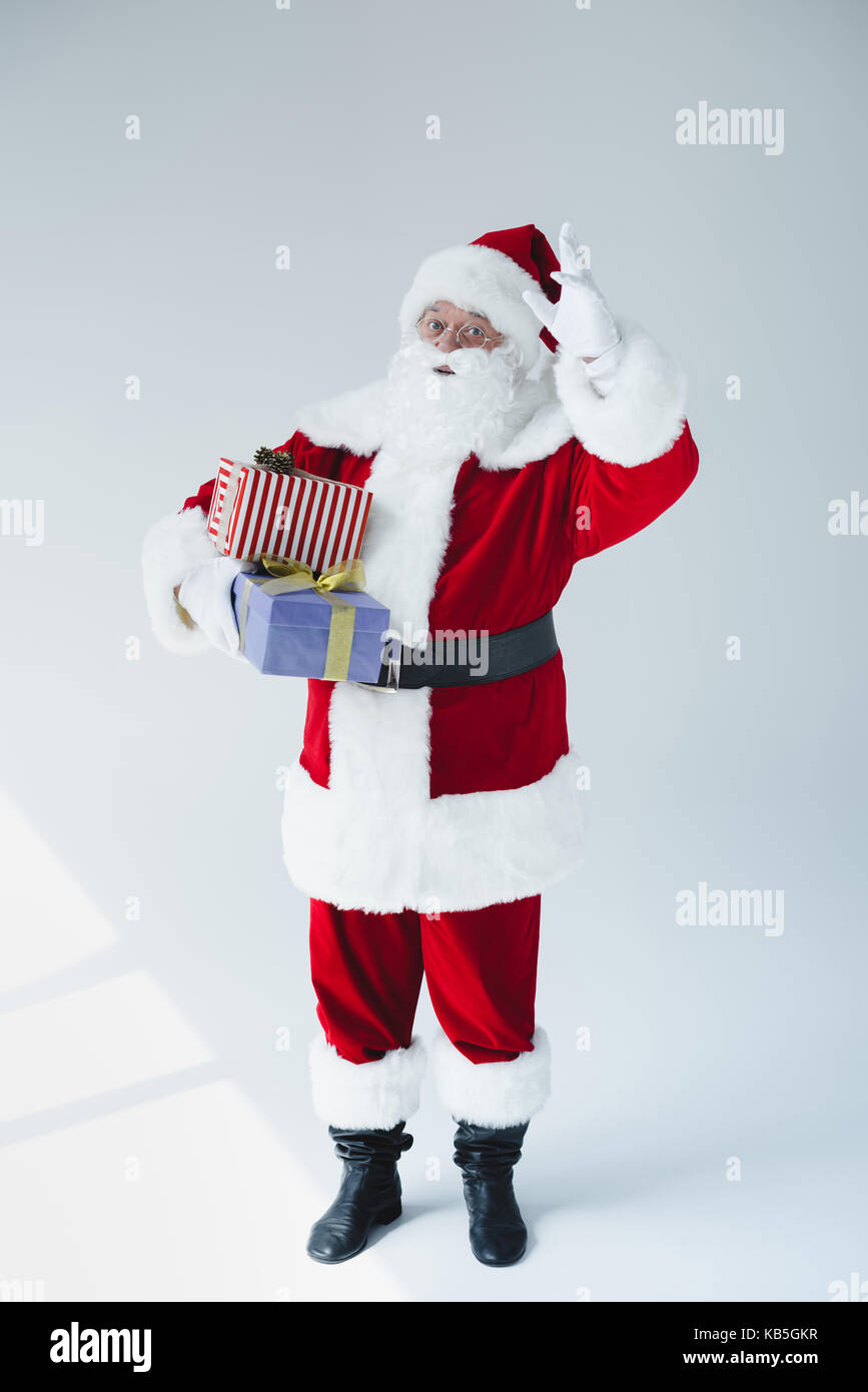 santa claus with gifts Stock Photo - Alamy