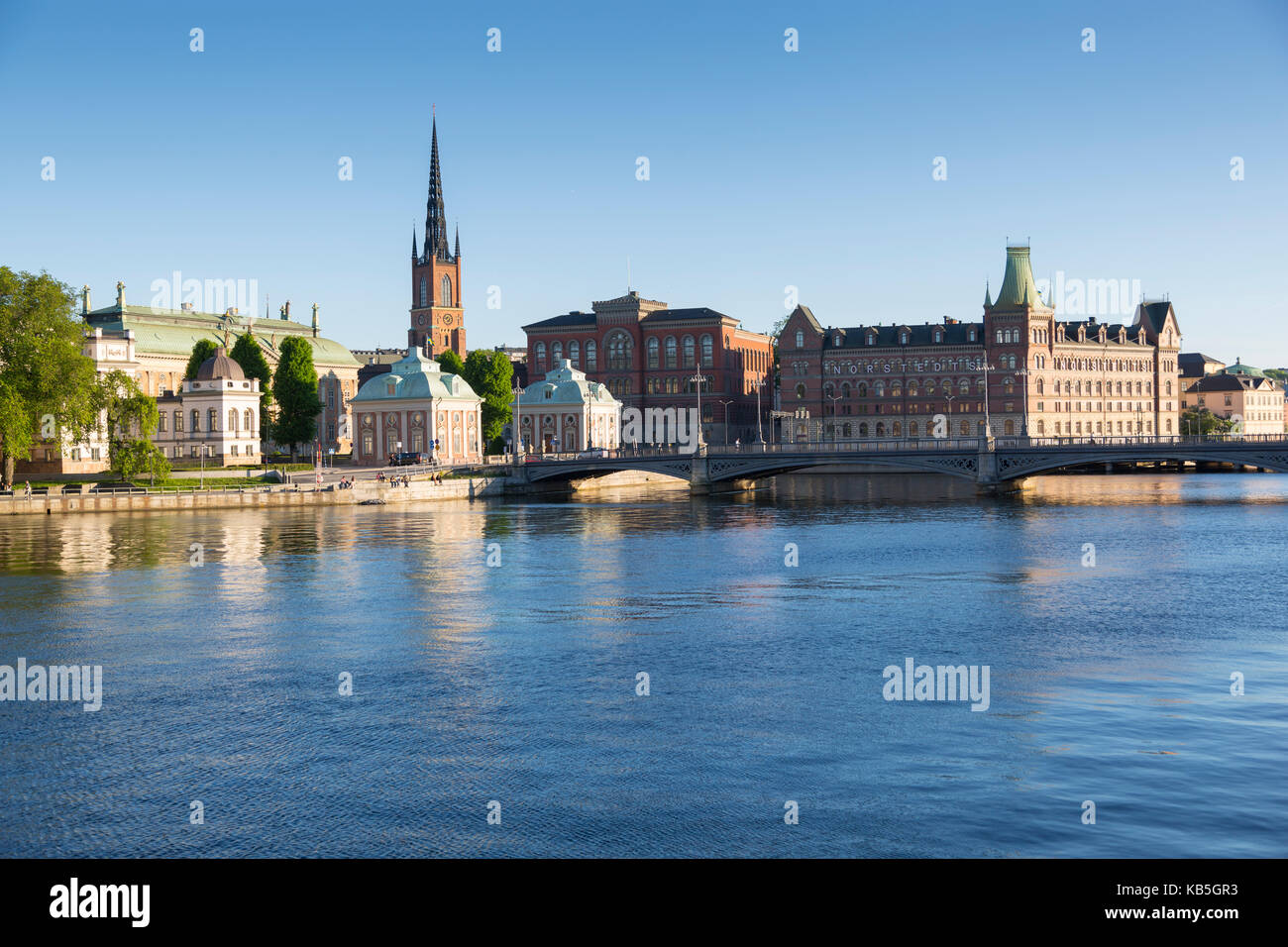 View of Riddarholmen Church from Gamla Stan, Riddarholmen, Stockholm ...