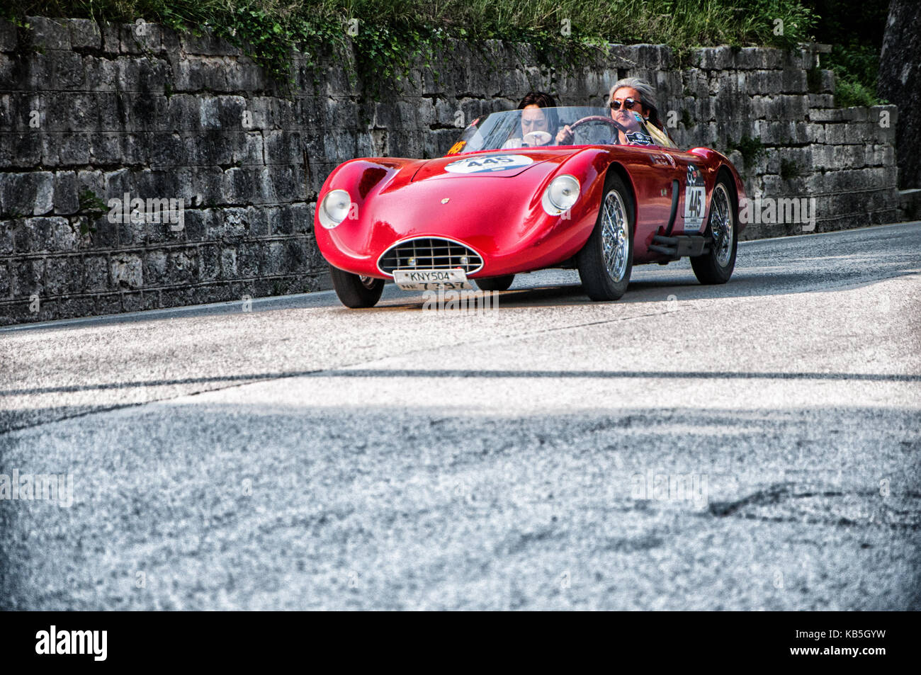 BANDINI 750 SPORT INTERNAZIONALE 1957 on an old racing car in rally ...