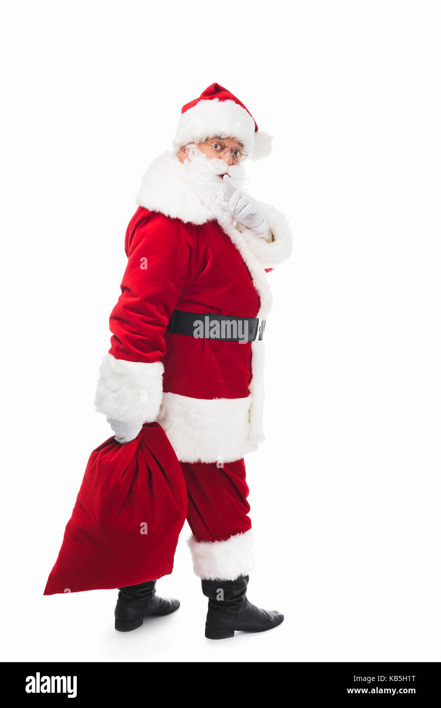 Happy santa claus gesturing Cut Out Stock Images & Pictures - Alamy