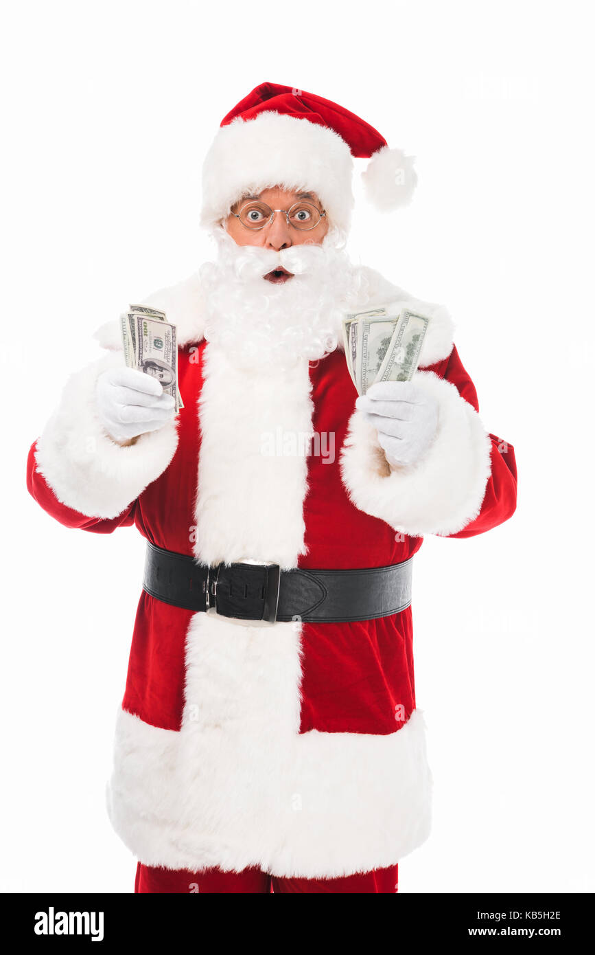 santa claus with money Stock Photo - Alamy