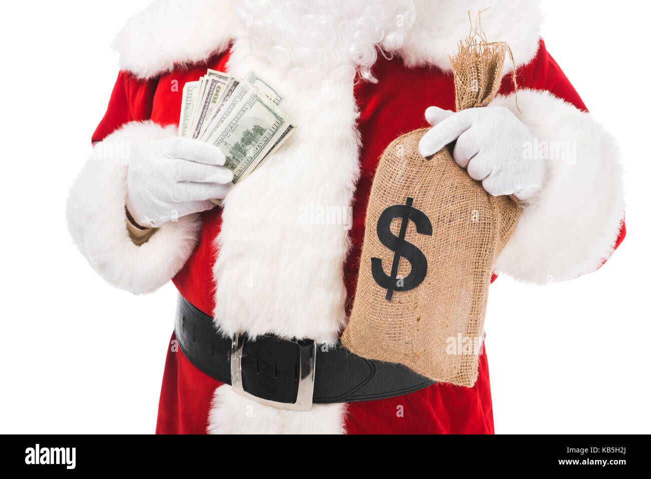 santa claus with money Stock Photo - Alamy
