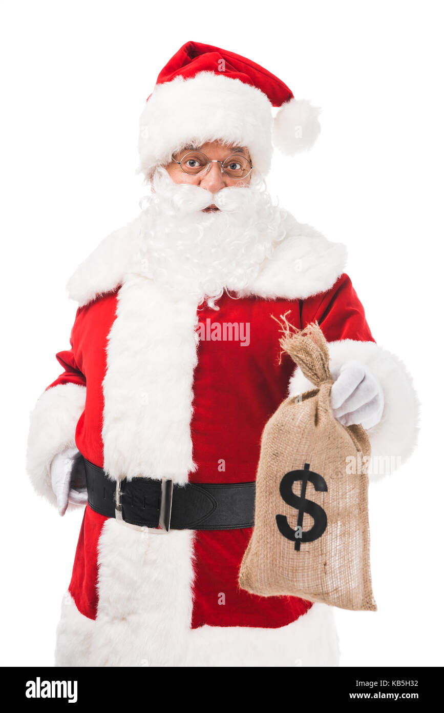 santa claus with money Stock Photo - Alamy