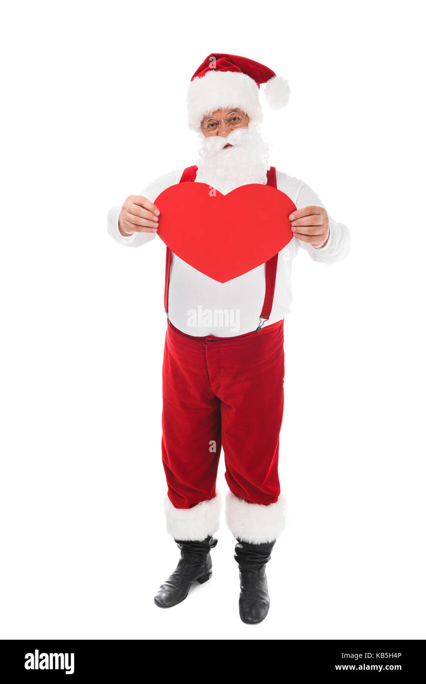 santa holding heart symbol Stock Photo - Alamy
