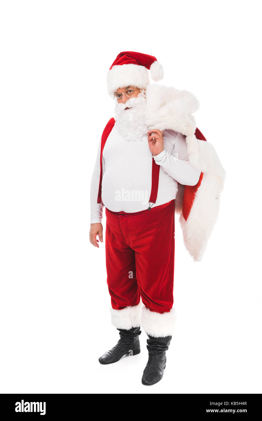 santa claus in suspenders Stock Photo - Alamy