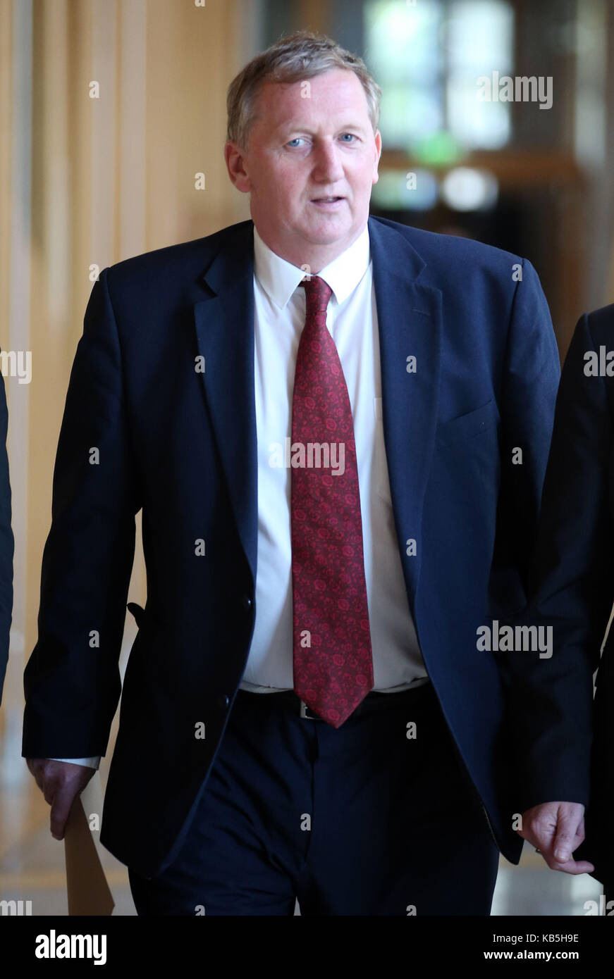 Scottish Labour party interim leader Alex Rowley arrives ahead of First ...