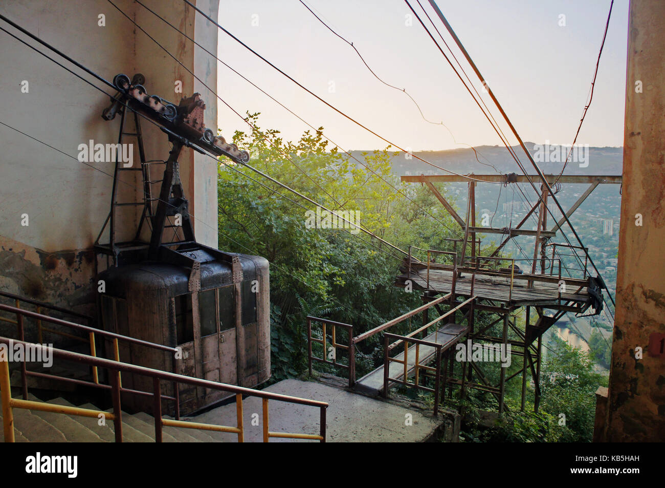 Rusty cable car in Chiatura, Georgia Stock Photo - Alamy