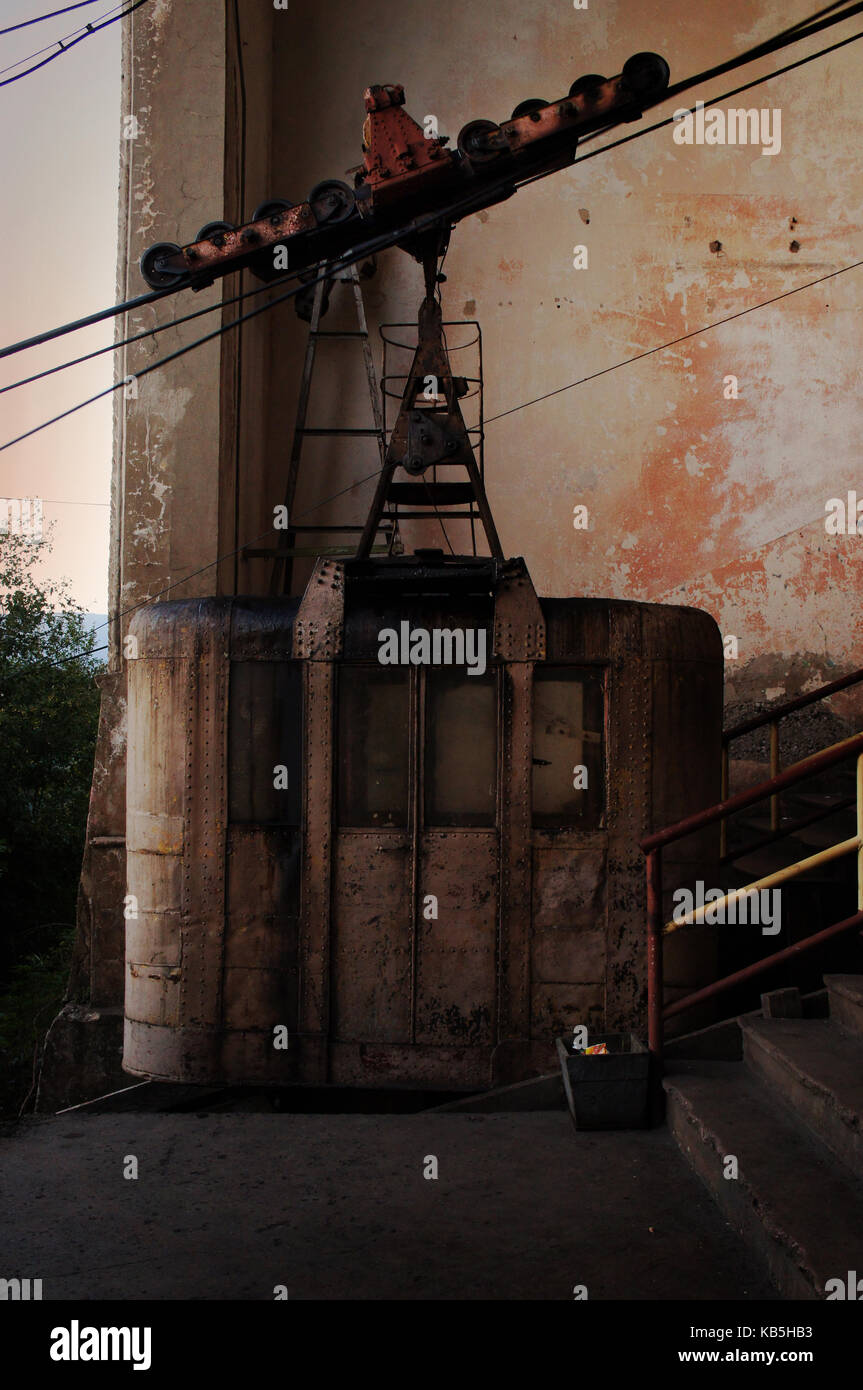 Rusty cable car in Chiatura, Georgia Stock Photo - Alamy