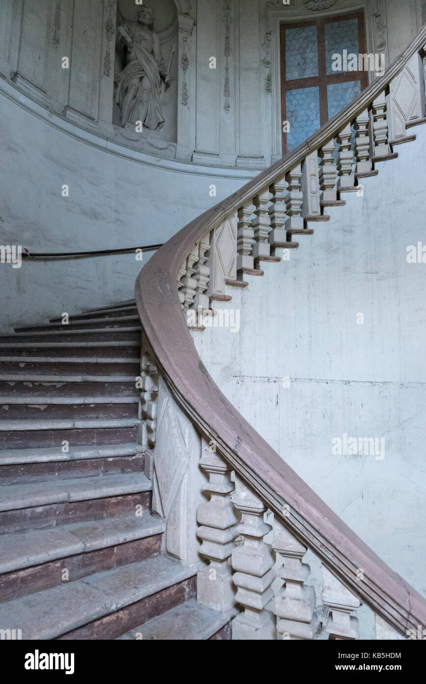 Stairs inside a famous ancient building in Ferrara city Stock Photo - Alamy