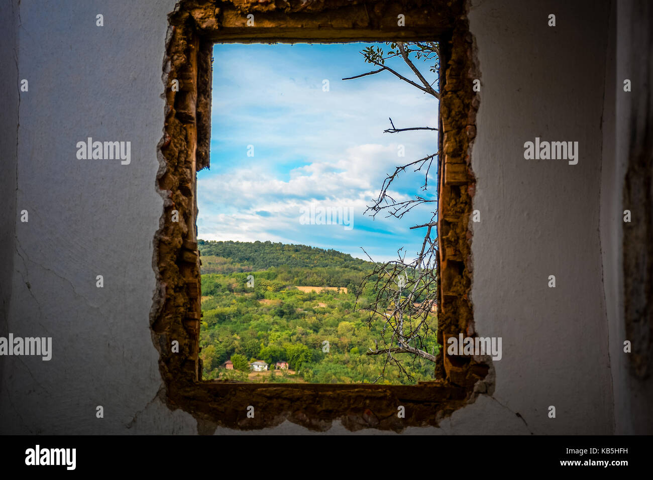 Picture on the wall or view from the window Stock Photo - Alamy