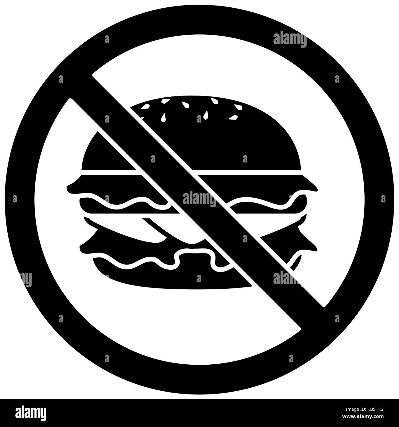 prohibited burger fast food icon vector illustration design Stock ...