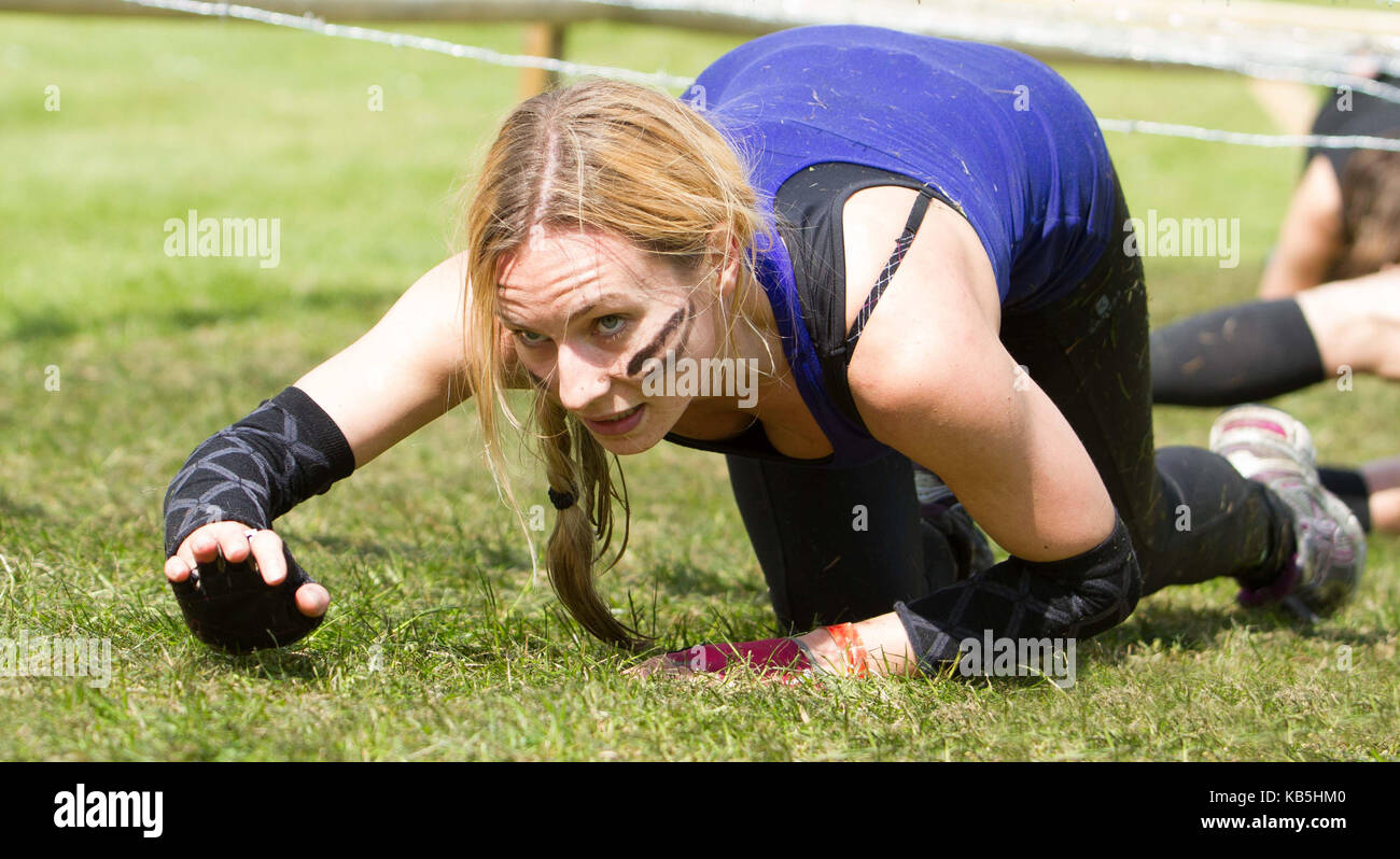 Strong viking mud race Stock Photo - Alamy
