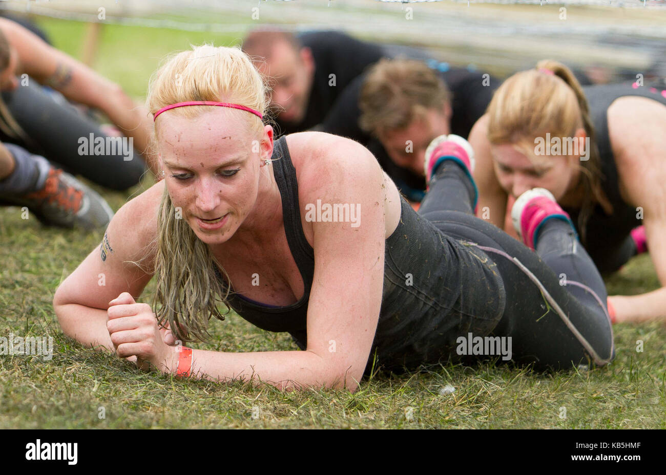 Strong viking mud race Stock Photo - Alamy