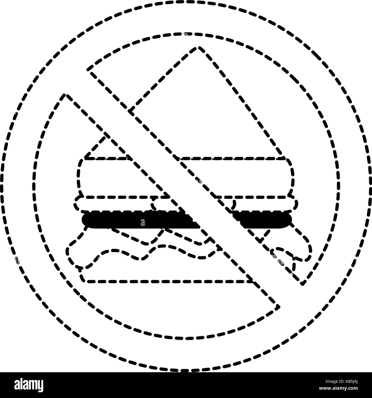 prohibited sandwich fast food icon vector illustration design Stock ...