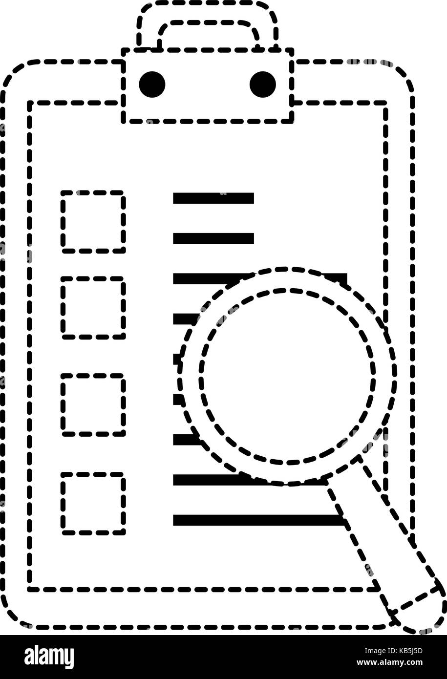 checklist clipboard with magnifying glass vector illustration design ...