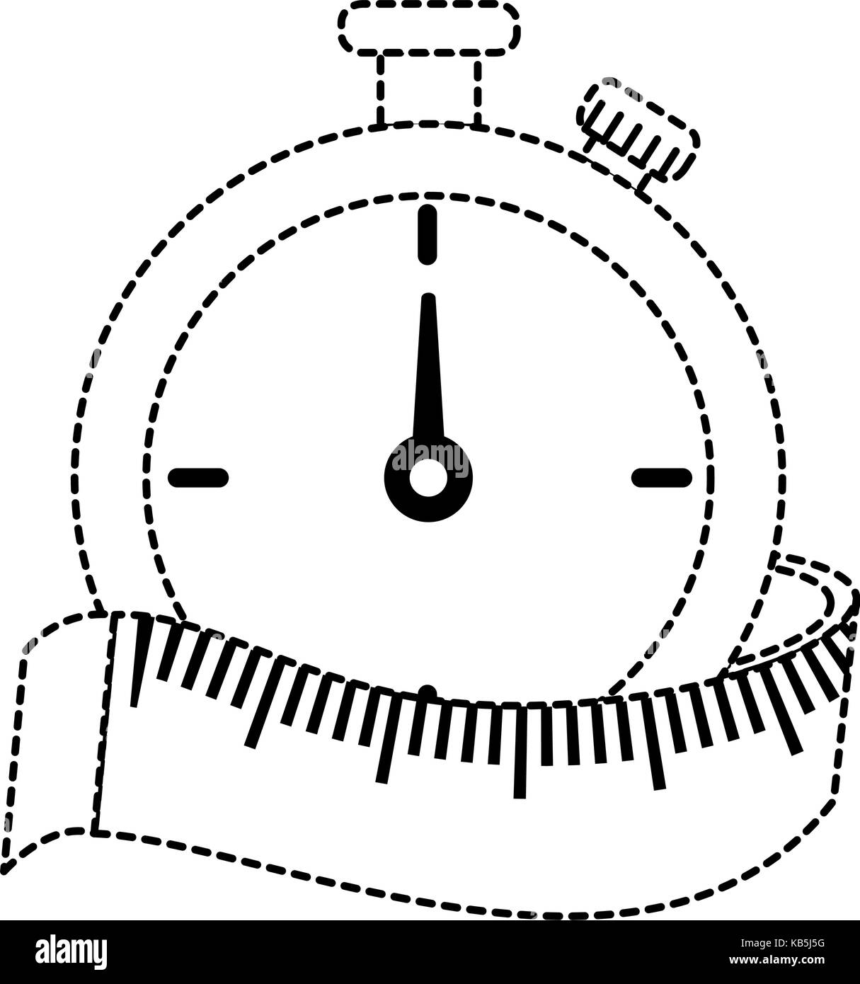 chronometer timer with tape measure vector illustration design Stock ...