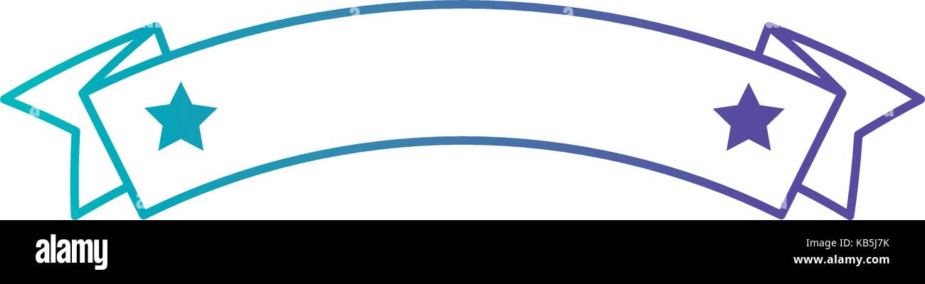 ribbon with stars frame vector illustration design Stock Vector Image ...