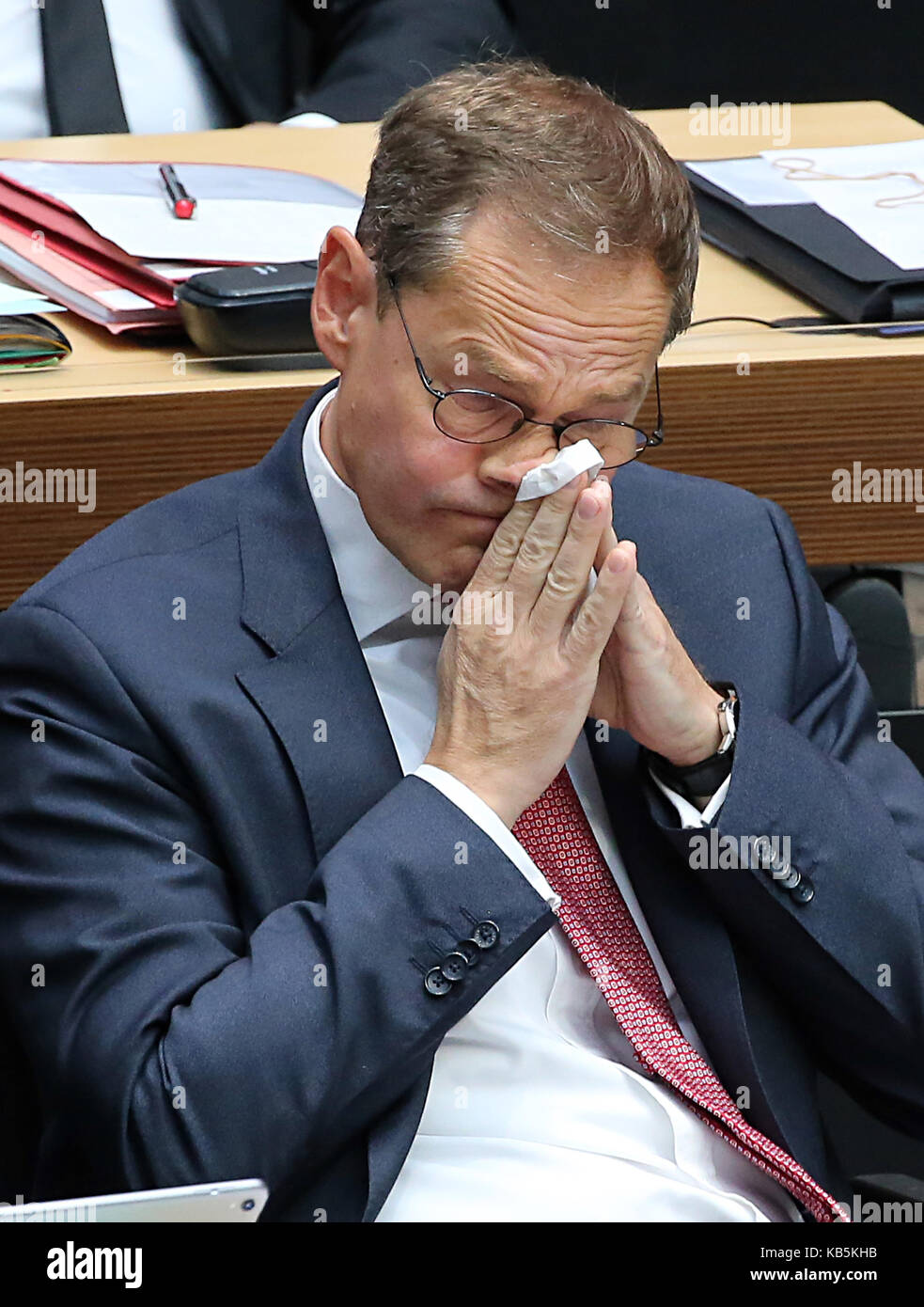 Berlin, Germany. 28th Sep, 2017. Governing Mayor Michael Mueller (SPD ...
