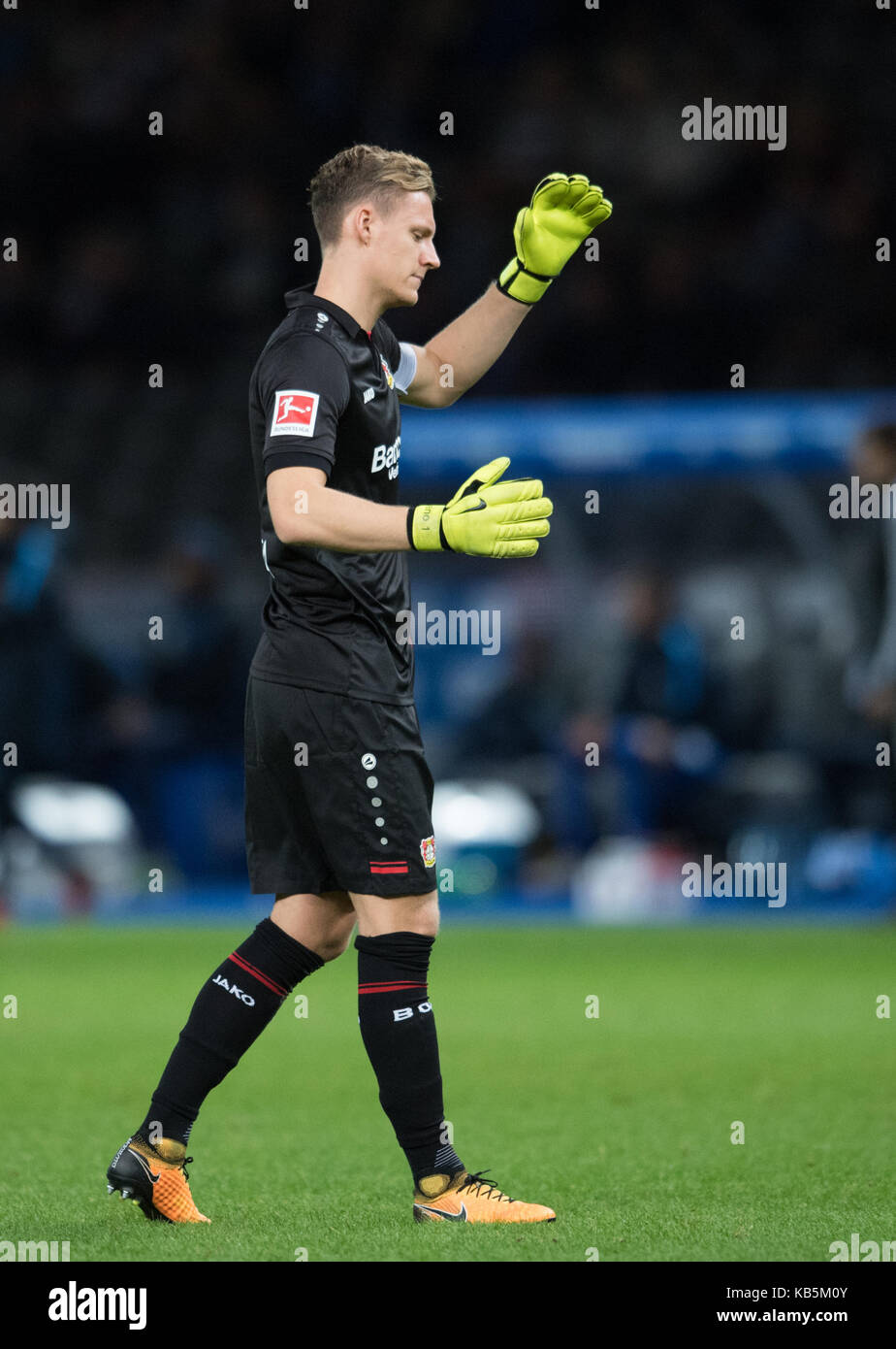 Berlin, Deutschland. 20th Sep, 2017. goalwart Bernd LENO (LEV) Fussball ...