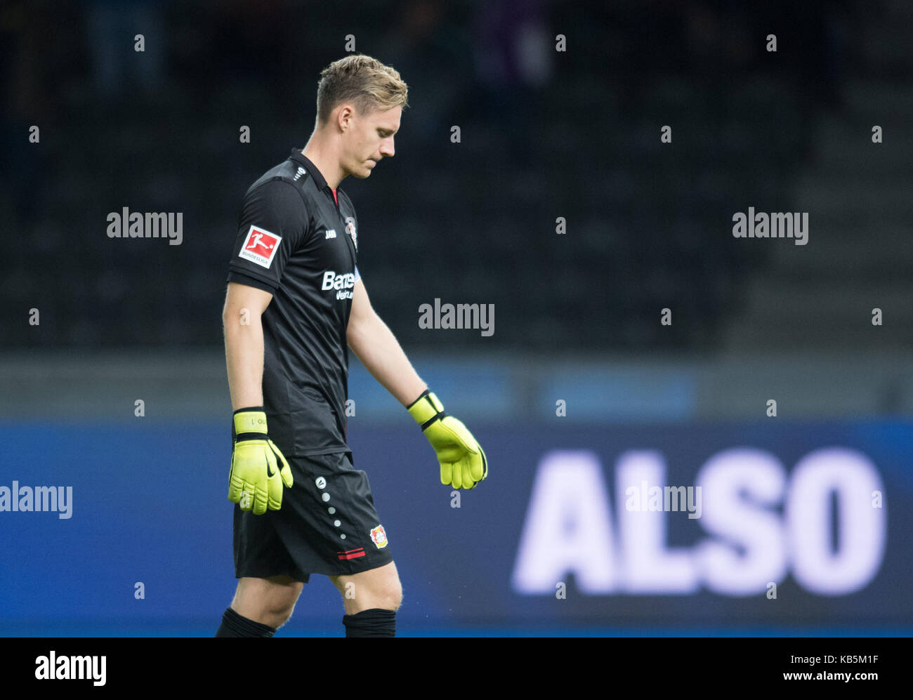 Berlin, Deutschland. 20th Sep, 2017. Nach dem Schlusspfiff: goalwart ...