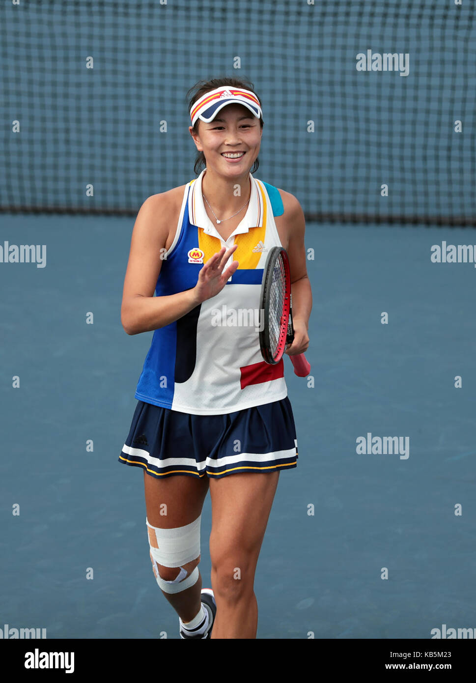 Wuhan, China's Hubei Province. 28th Sep, 2017. Peng Shuai of China ...