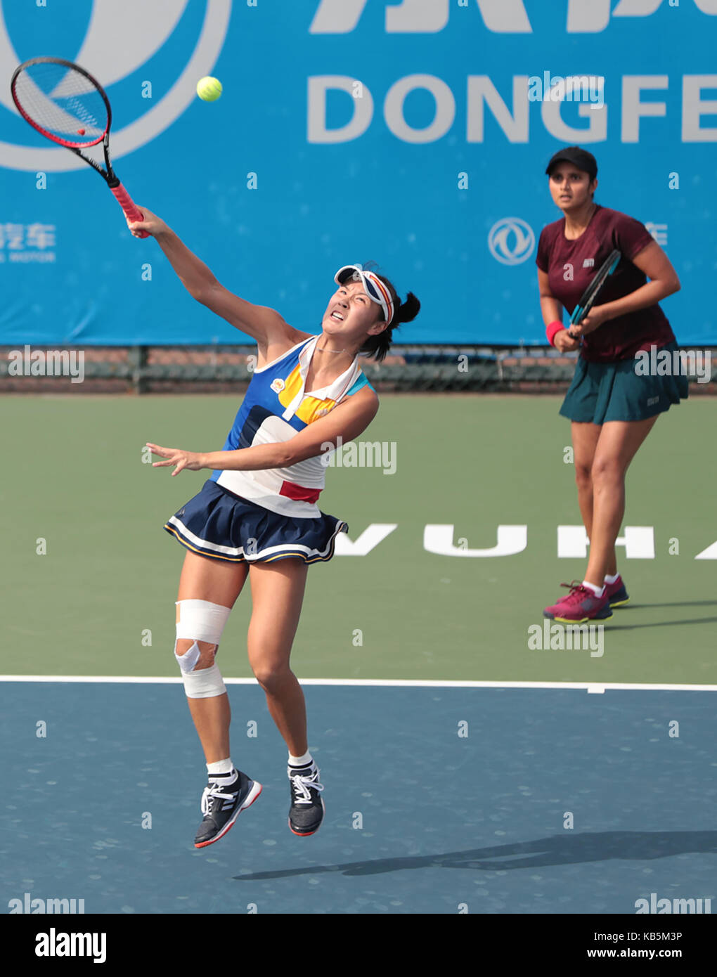 Wuhan, China's Hubei Province. 28th Sep, 2017. Peng Shuai (Front) of ...