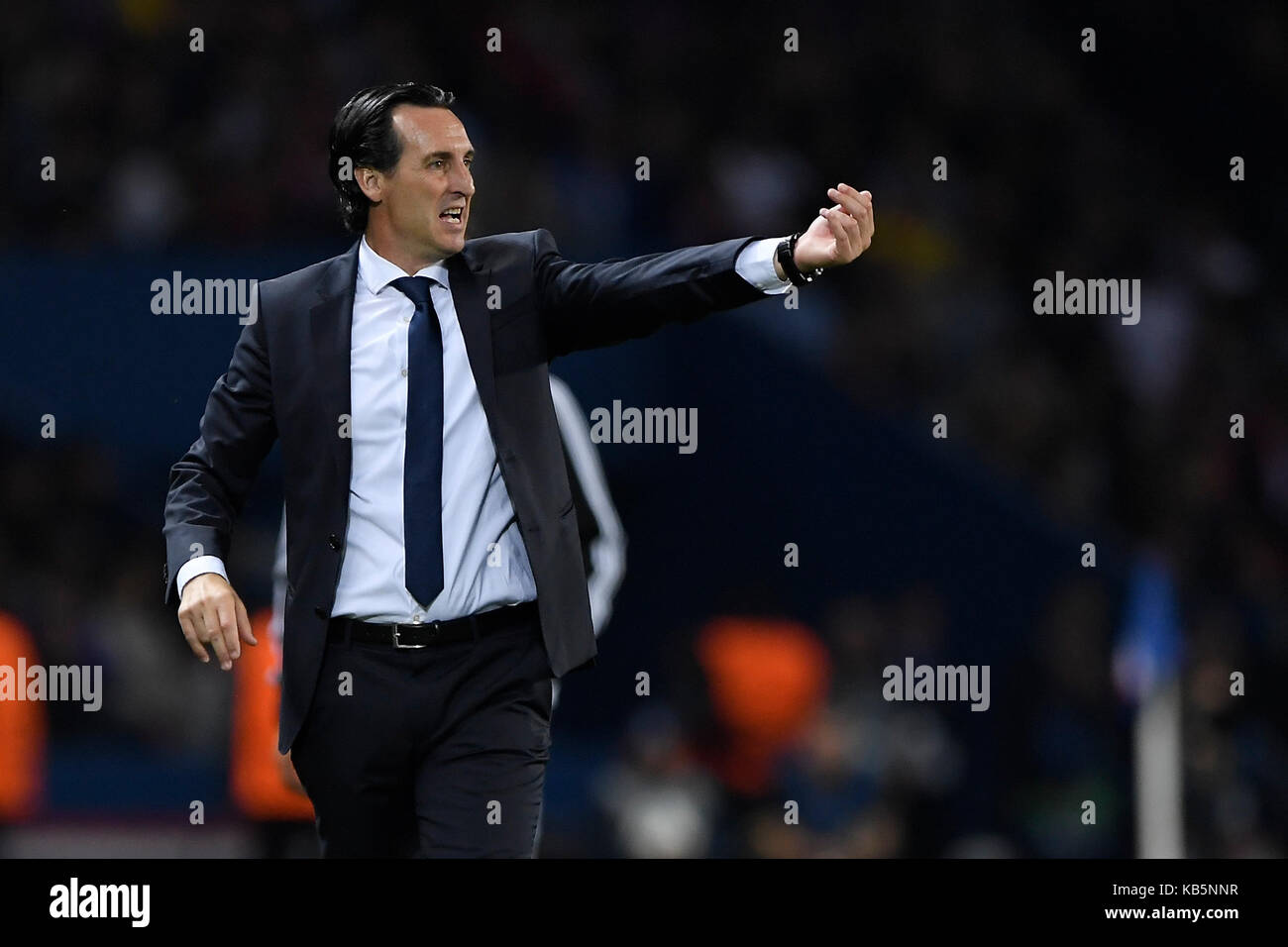 Paris, Frankreich. 27th Sep, 2017. Unai Emery (Paris Saint-Germain ...