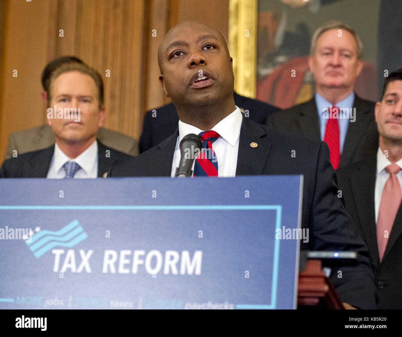 United States Senator Tim Scott (Republican of South Carolina) makes ...