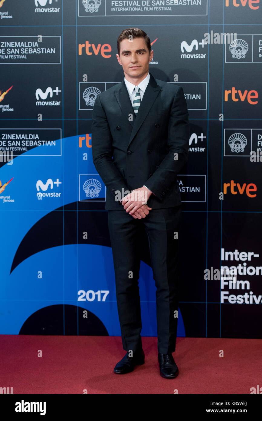 San Sebastian, Spain. 28th Sep, 2017. Actor Dave Franco at the red ...