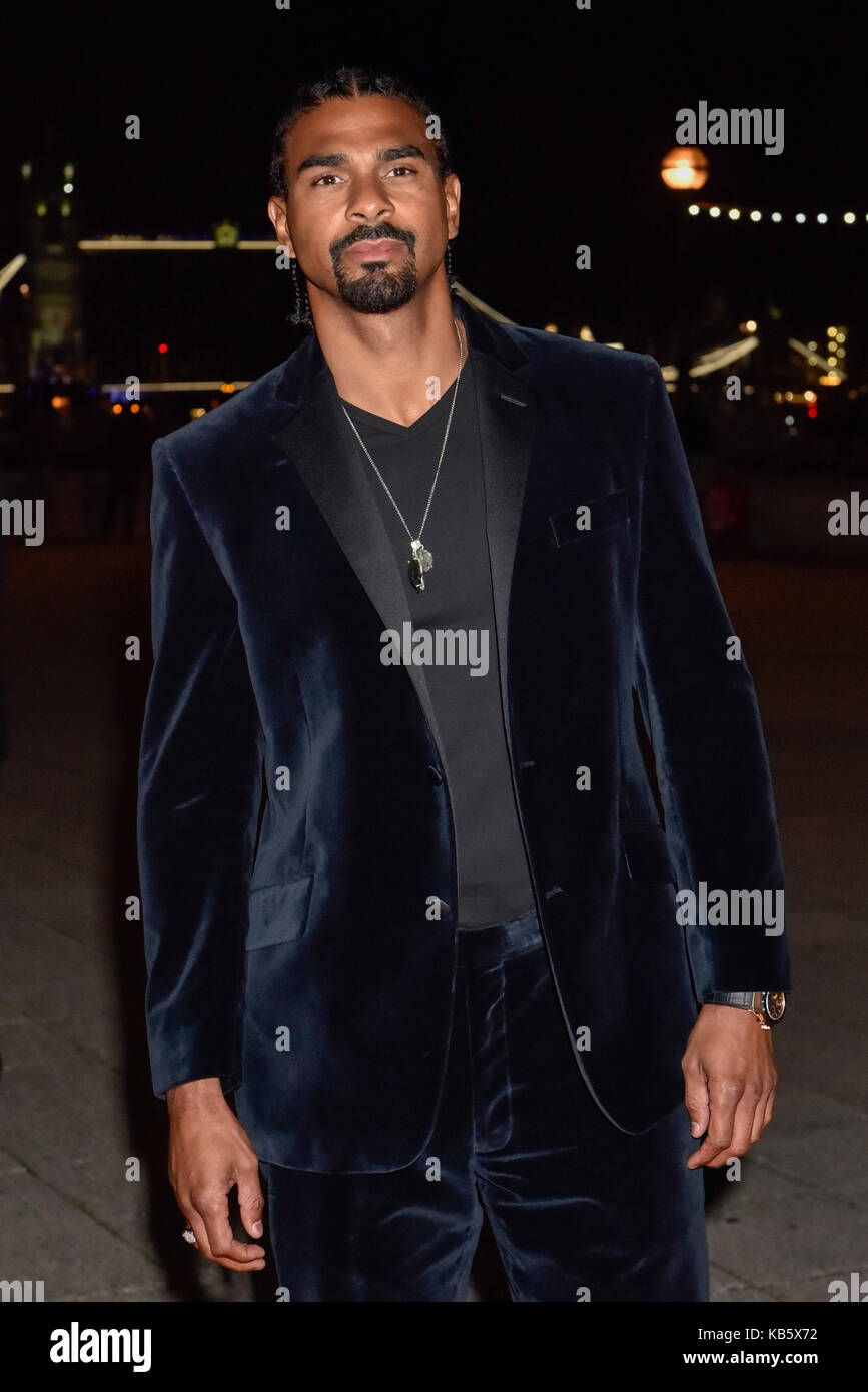 London, UK. 28th Sep, 2017. David Haye, British professional boxer ...