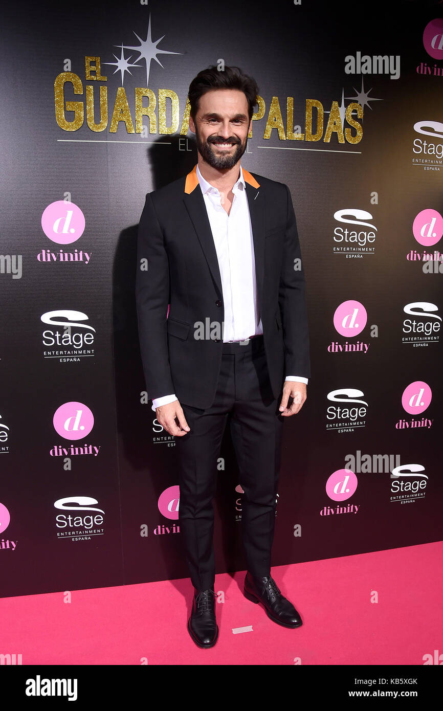 Actor Ivan Sánchez during the premiere of the musical "The Bodyguard ...