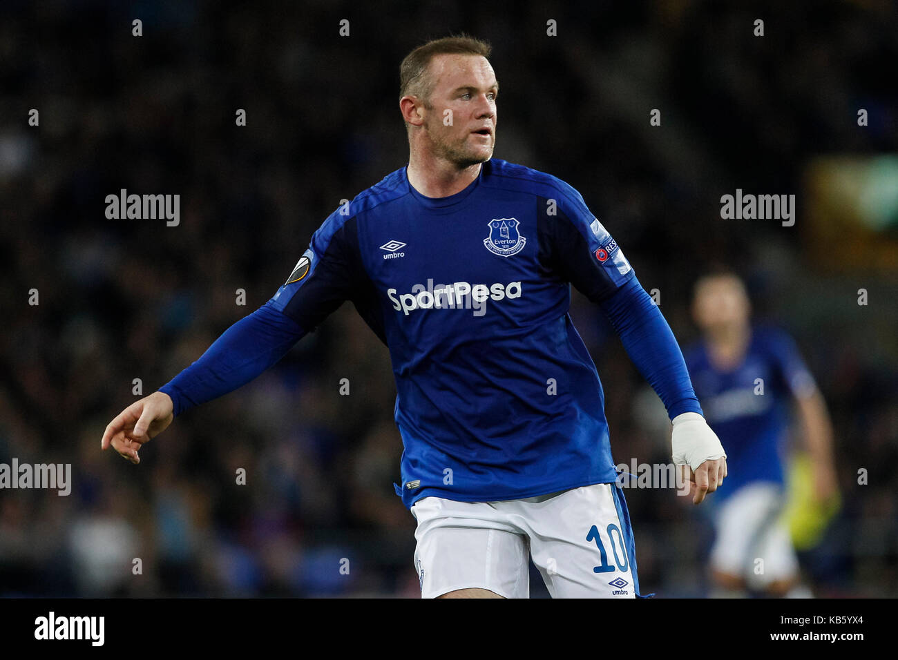 Liverpool, UK. 28th Sep, 2017. Wayne Rooney of Everton during the UEFA ...