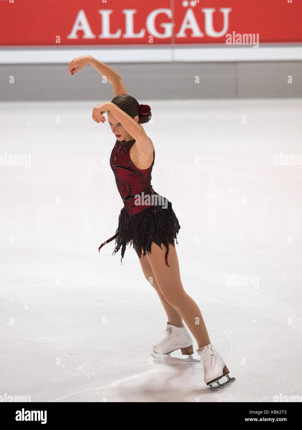 Natasha Mackay from Great Britain in action during the ladies' singles ...